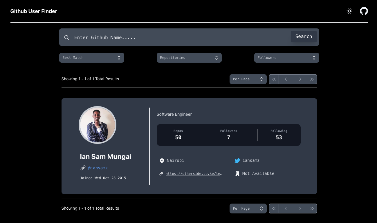 Github User Finder